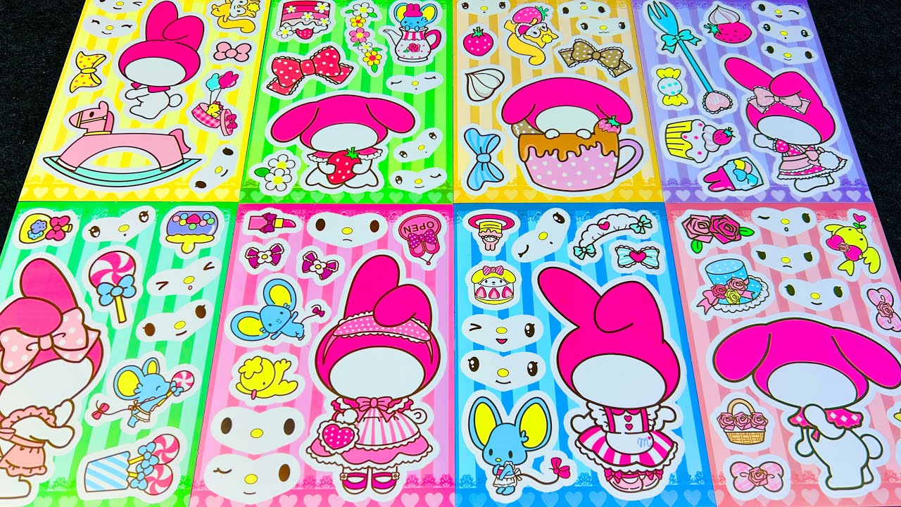Melody Sticker 💜 Cute Melody Sticker Book Decoration | DIY, Satisfying ...