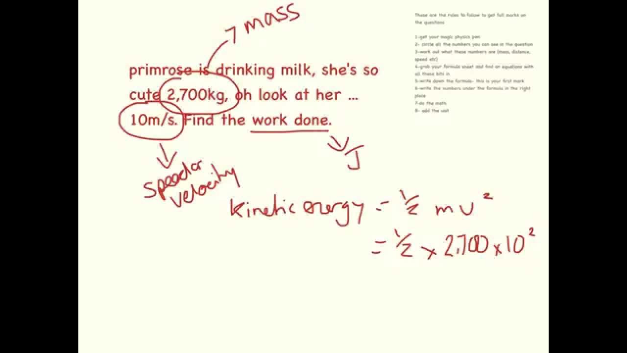 How to answer exam questions-Essential Maths for GCSE physics. - YouTube