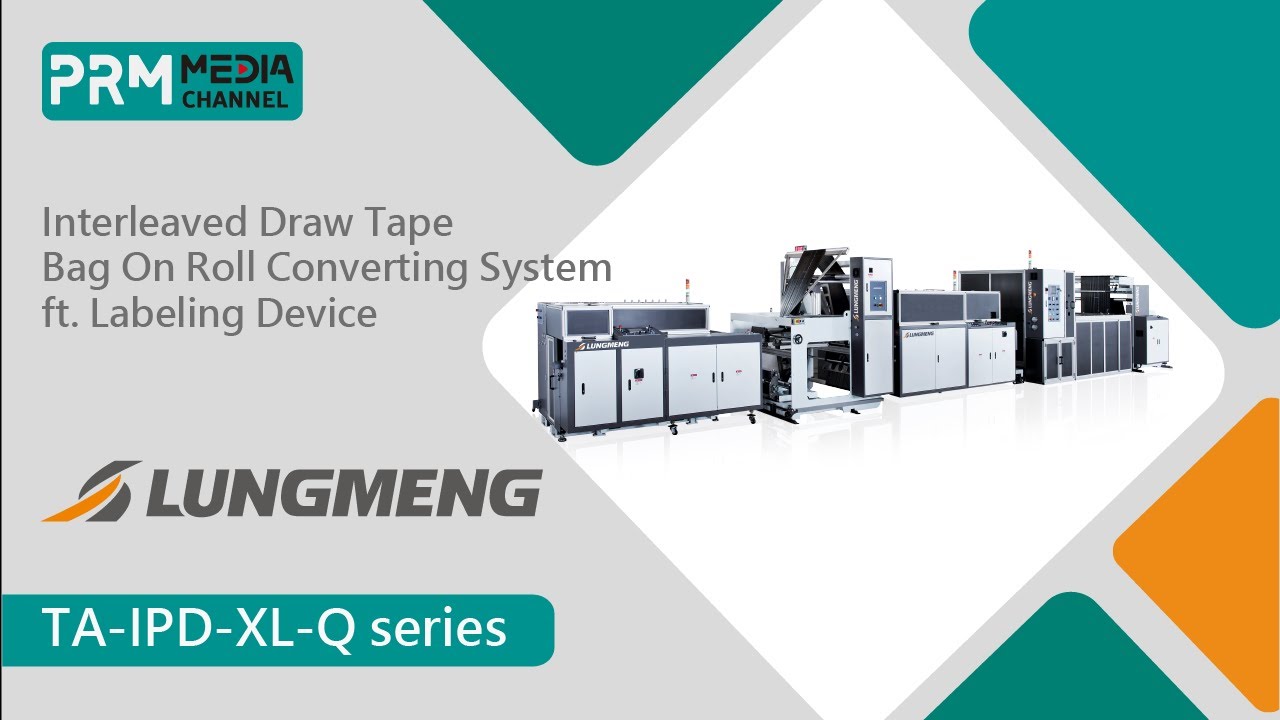 Interleaved Draw Tape Bag On Roll Converting System ft. Labeling Device ...