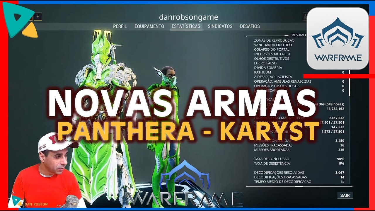 L I V E - FARMANDO NOVAS ARMAS DO WARFRAME - PANTHERA PRIME - KARYST ...