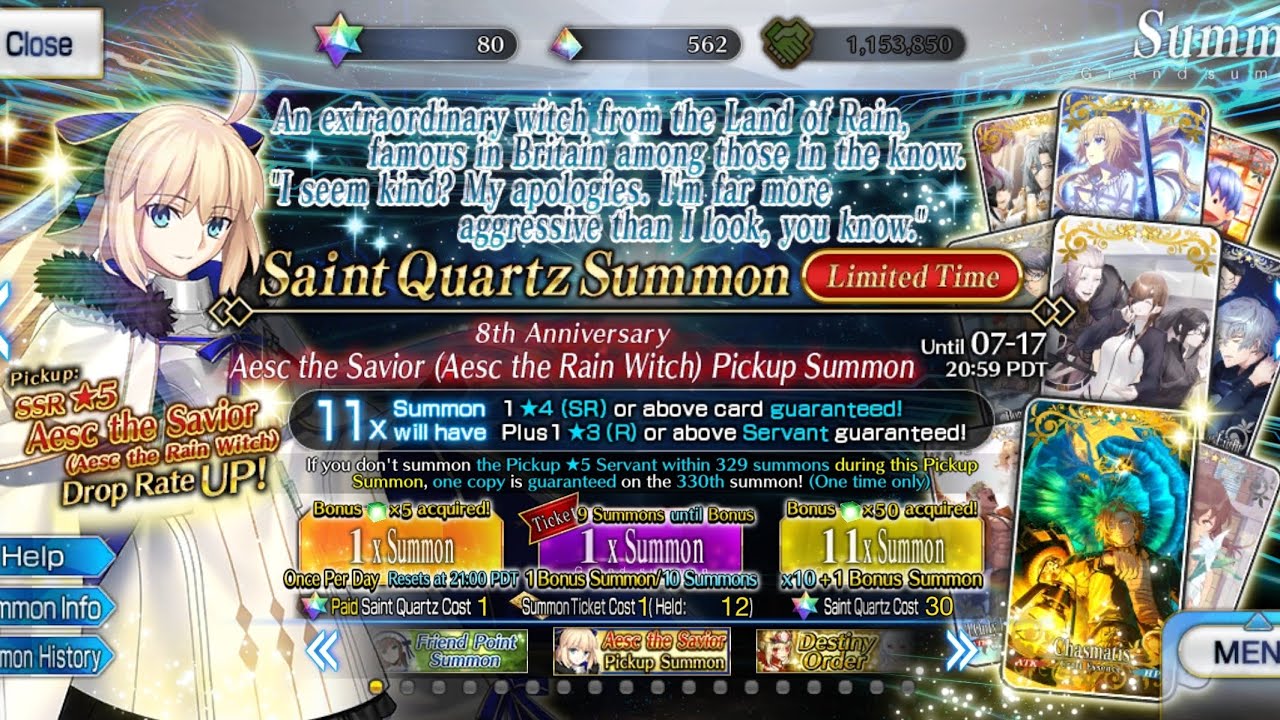 FGO NA - Happy 8th Anniversary to Fate Grand Order NA! - Trying to roll ...
