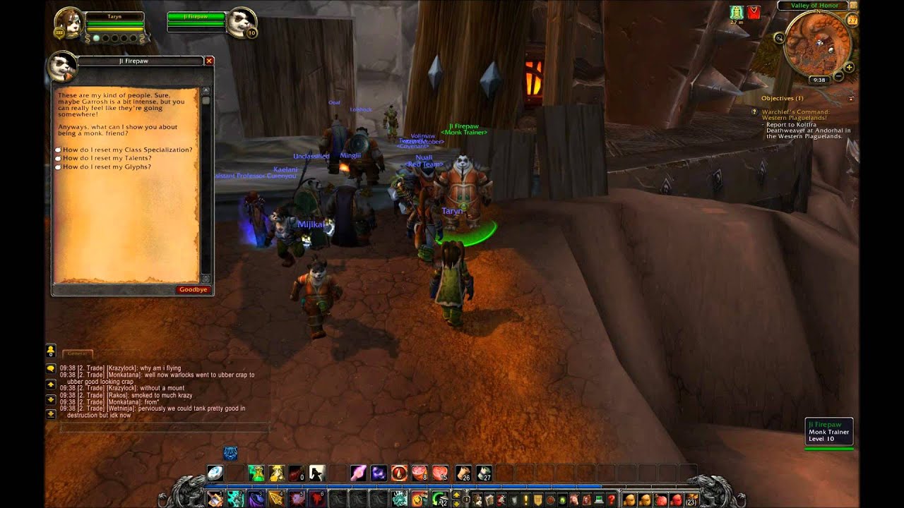 Mists of Pandaria Beta: Talking Pandaren Monk Trainers - YouTube