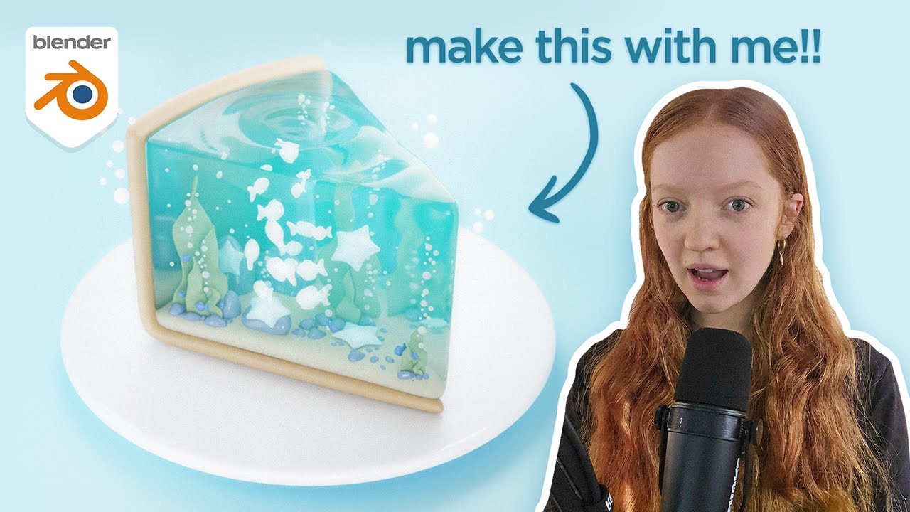 How to create a cute surreal cake in Blender 3D - YouTube
