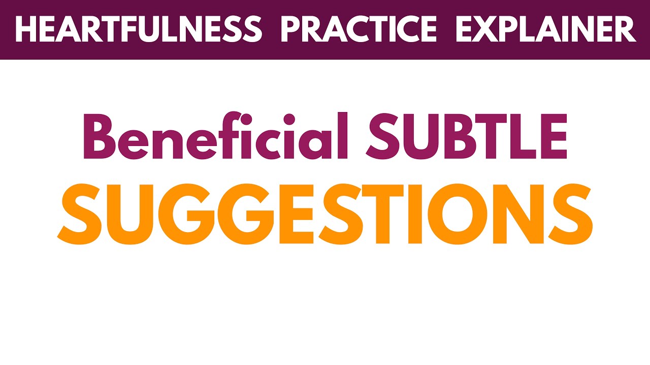 beneficial subtle suggestions - YouTube
