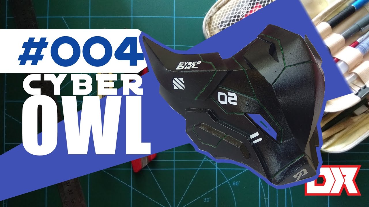 Cosplay Face Mask | #004 CYBER OWL MASK - YouTube