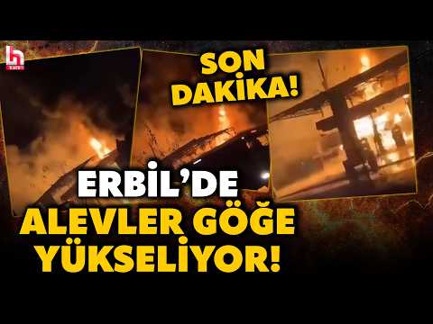 SON DAKİKA! İRAN, ERBİL'İ VURUYOR! Her yer alev alev, sokaklar savaş alanına döndü!