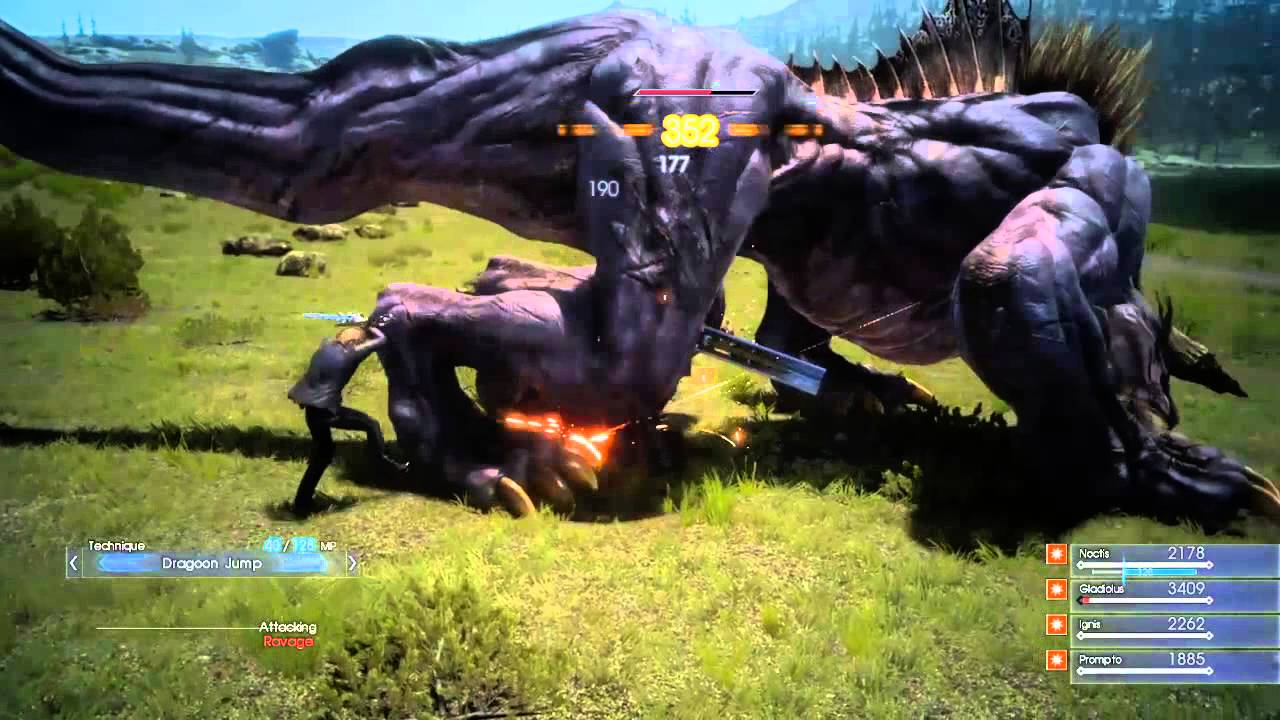 Final Fantasy XV Level 99 vs Behemoth - YouTube