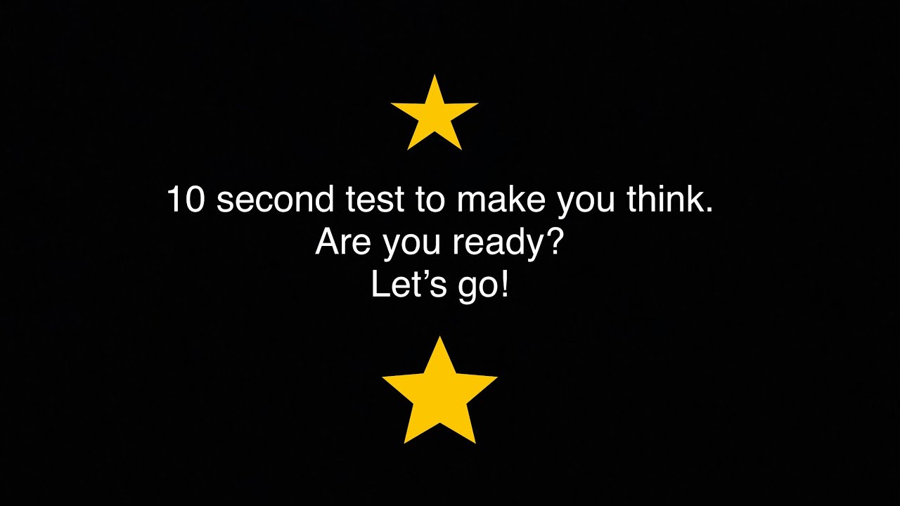 10 second test that will catch you out. - YouTube