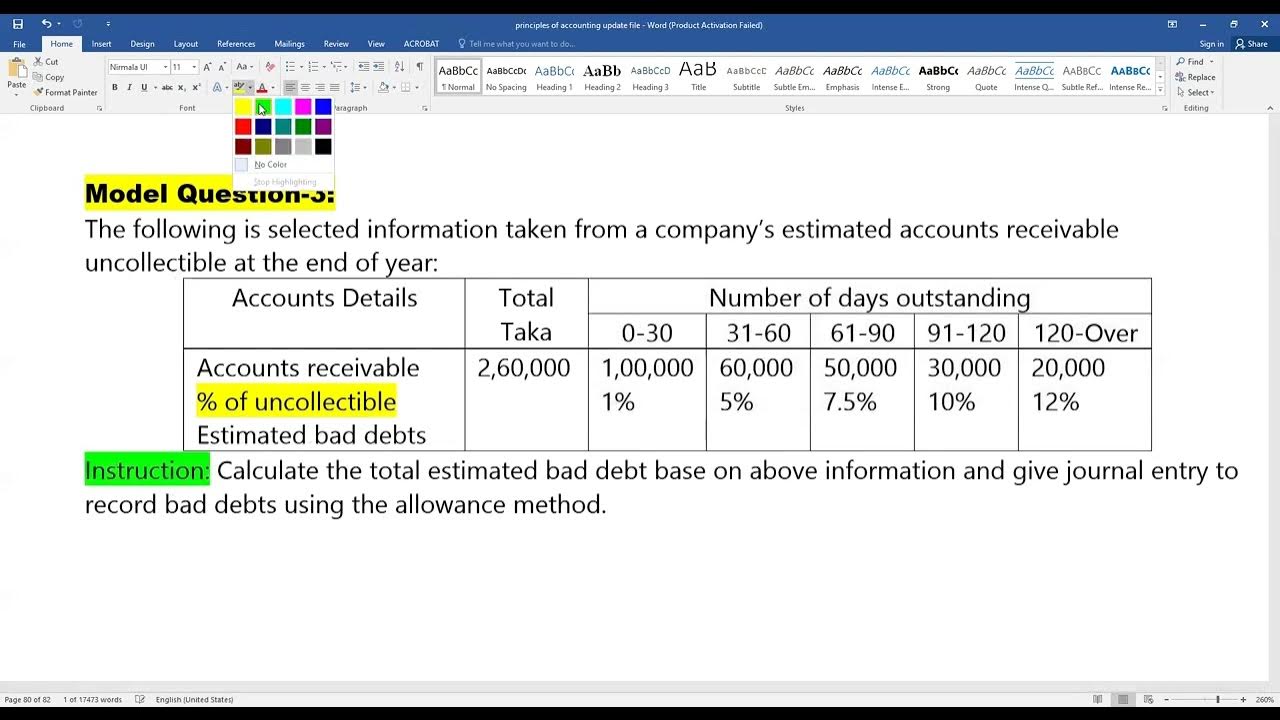 Principles of accounting ।। Accounts receivable class 3।। BBA Short 1st year Suggestion 2022 ...