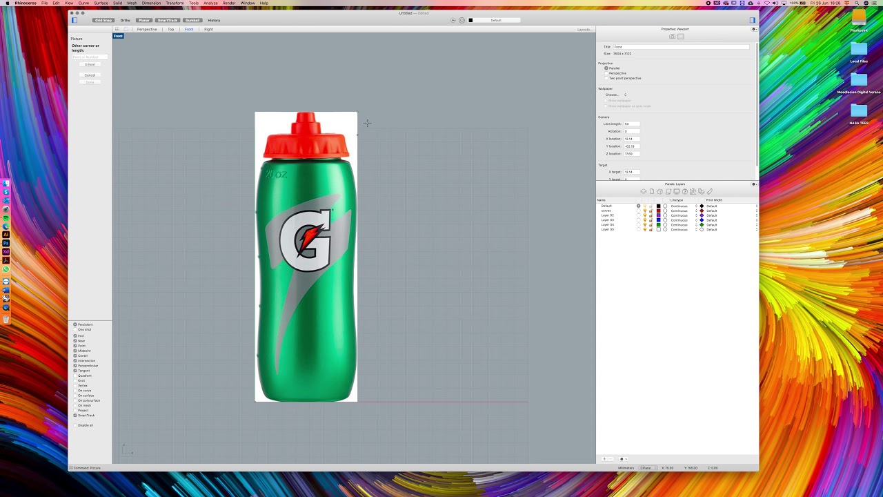 Rhino 3D Sports Bottle Part 1 - YouTube