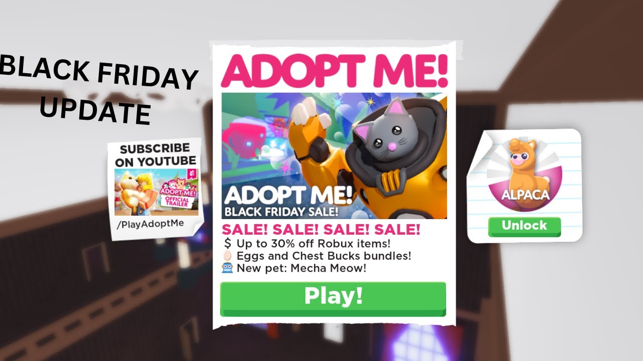 ADOPT ME BLACK FRIDAY *30% Off* UPDATE! + New Mecha Meow Pet & Eggs ...