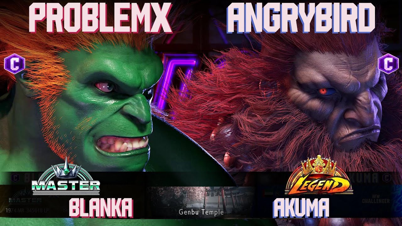 SF6 Problem X (Blanka) vs Angry Bird (Akuma) High-level Match FT3 - YouTube