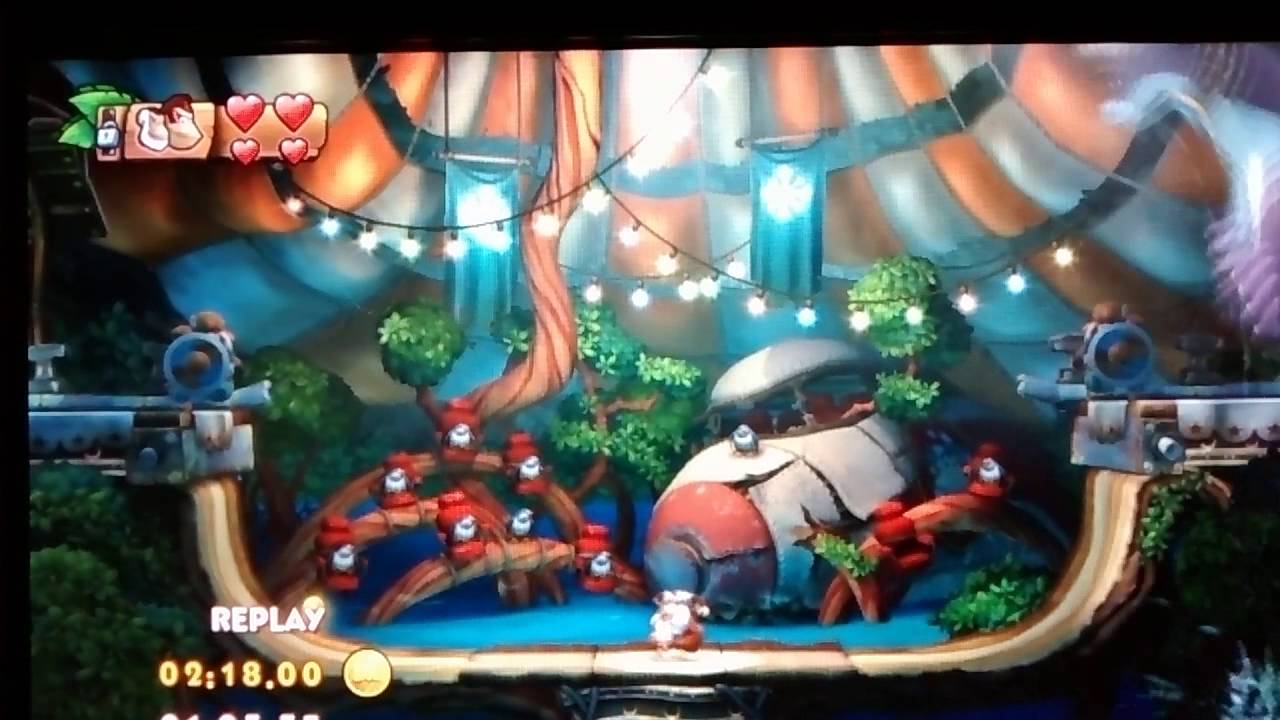 Donkey Kong Tropical Freeze 1-Boss Big Top Bop Shiny Gold Medal - YouTube