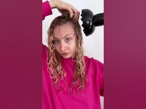 Укладка кудрей на диффузор #кудри #кудрявыйметод #кудряшка # ...