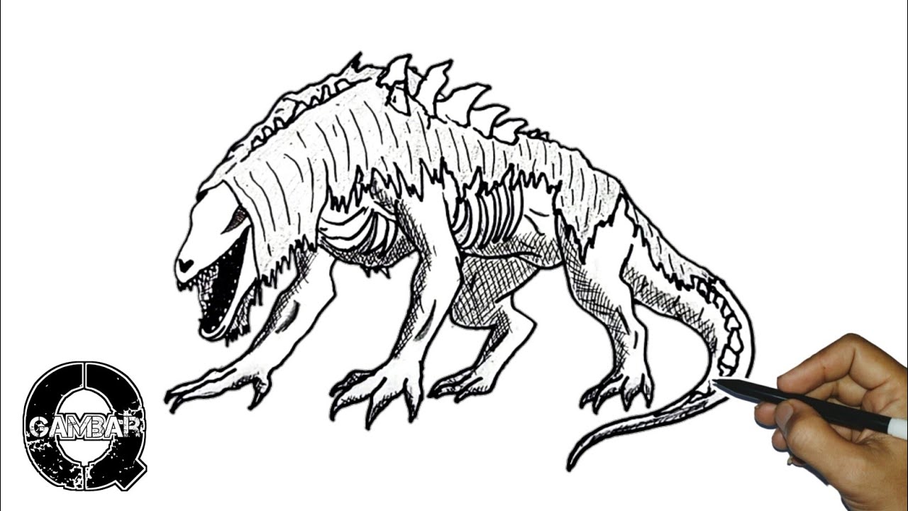 How to Draw SCP-682 - Terrifying Reptilian Creature - YouTube