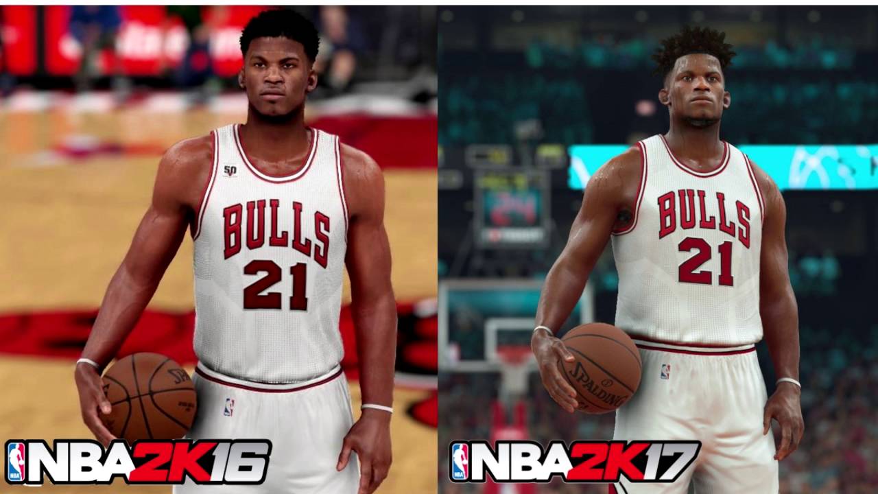 NBA 2K17 Jimmy Butler Screenshot! Comparing 2k16 to 2k17 - YouTube