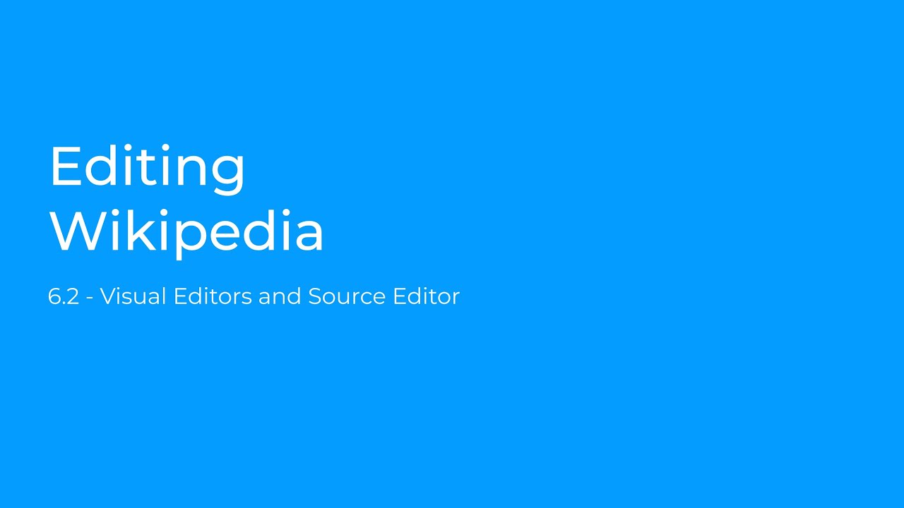 Introducing Wikipedia - Editing - YouTube