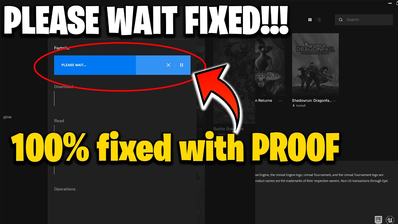 How to Fix Please Wait Update Stuck on Epic Games (100% Working With ...