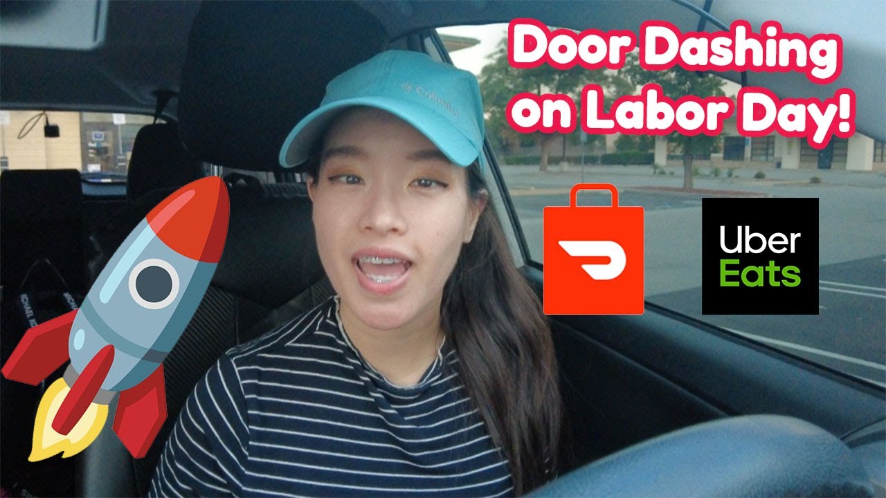 Door Dashing on Labor Day! Uber Eats Ride Along | Using gig apps to ...