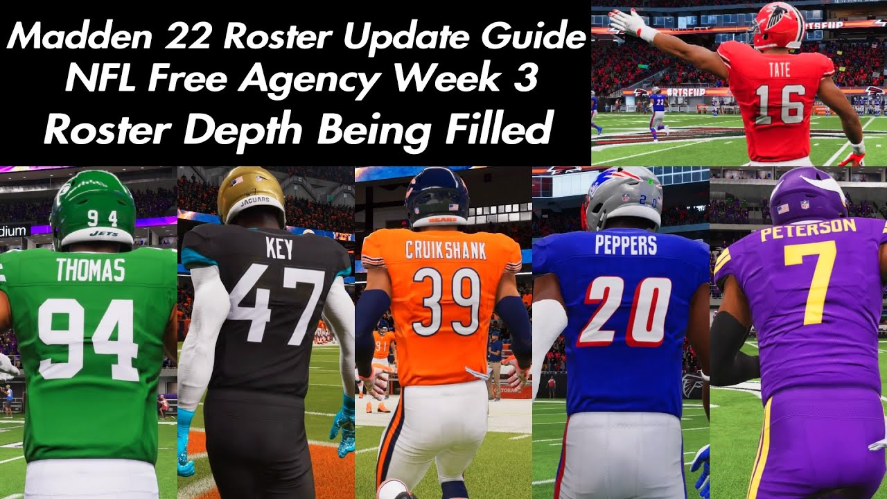 Madden 22 Roster Update Guide, NFL Free Agency Week 3. Roster Depth ...