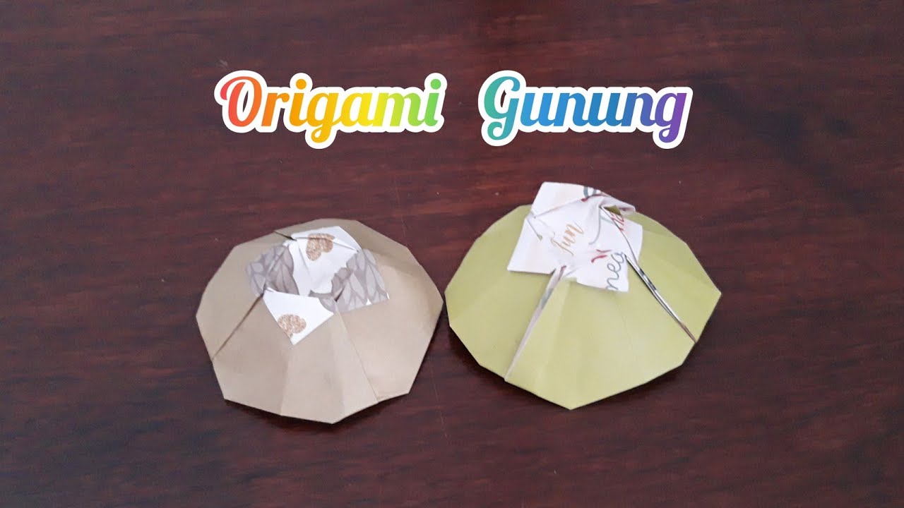 Cara Melipat Origami Bentuk Gunung - YouTube
