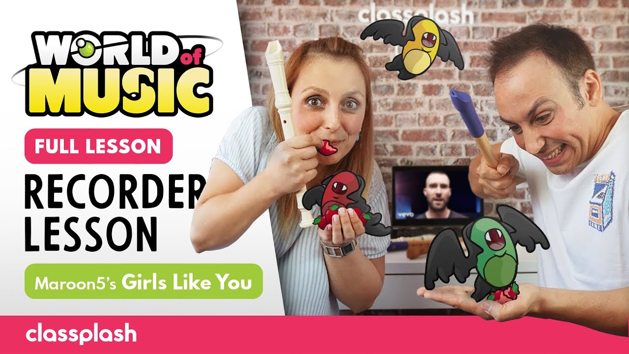 How to play "Girls like you" - Maroon 5 on the recorder - YouTube