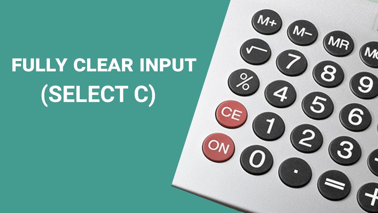 Clear all input details in windows calculator - YouTube