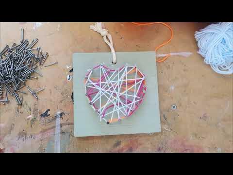 how to do wool string art - YouTube