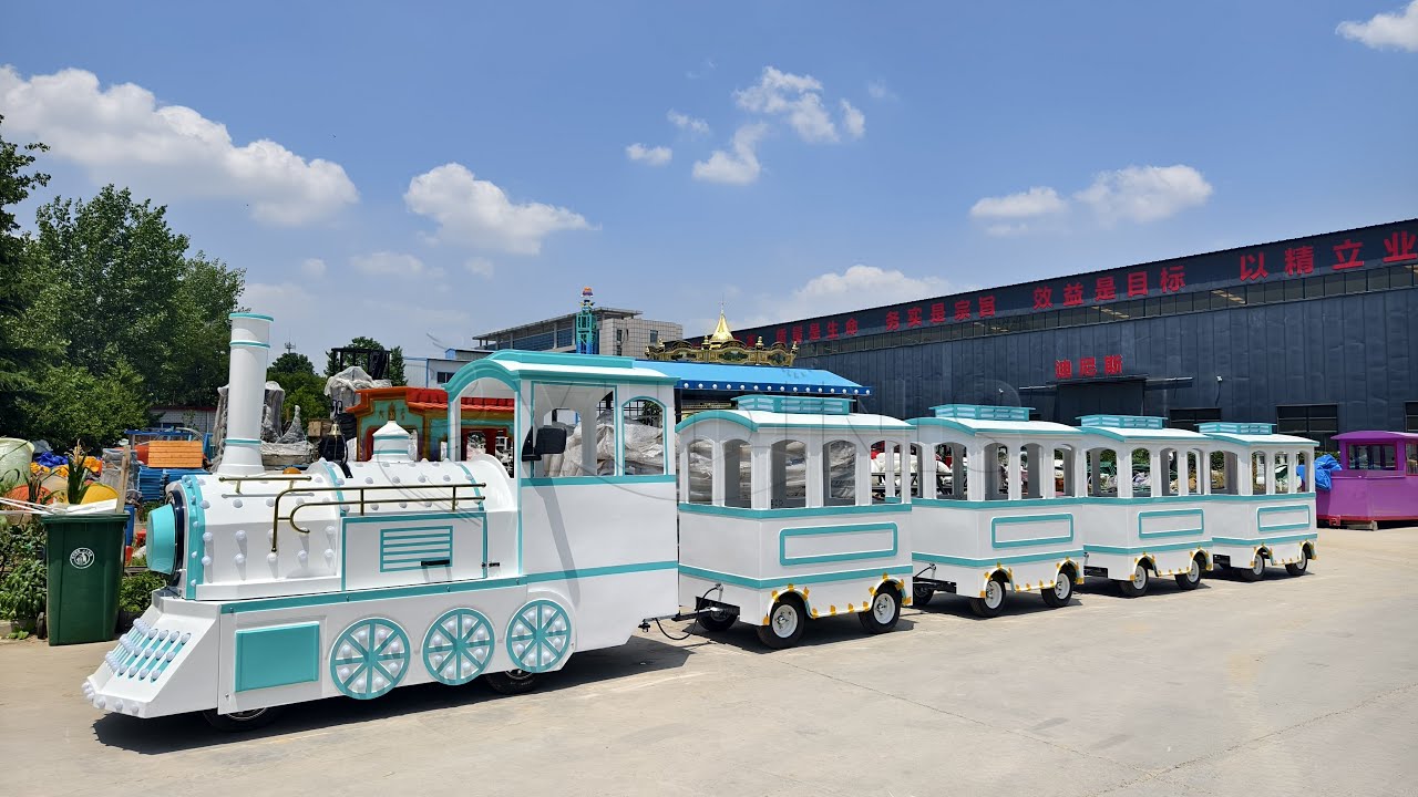 kids trackless train small - YouTube