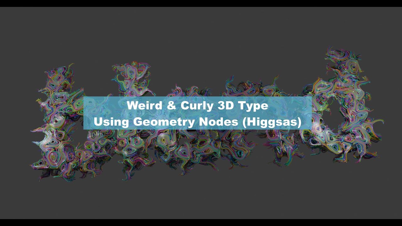 Livenoding Horror Curly 3d Type Using Geometry Nodes Youtube