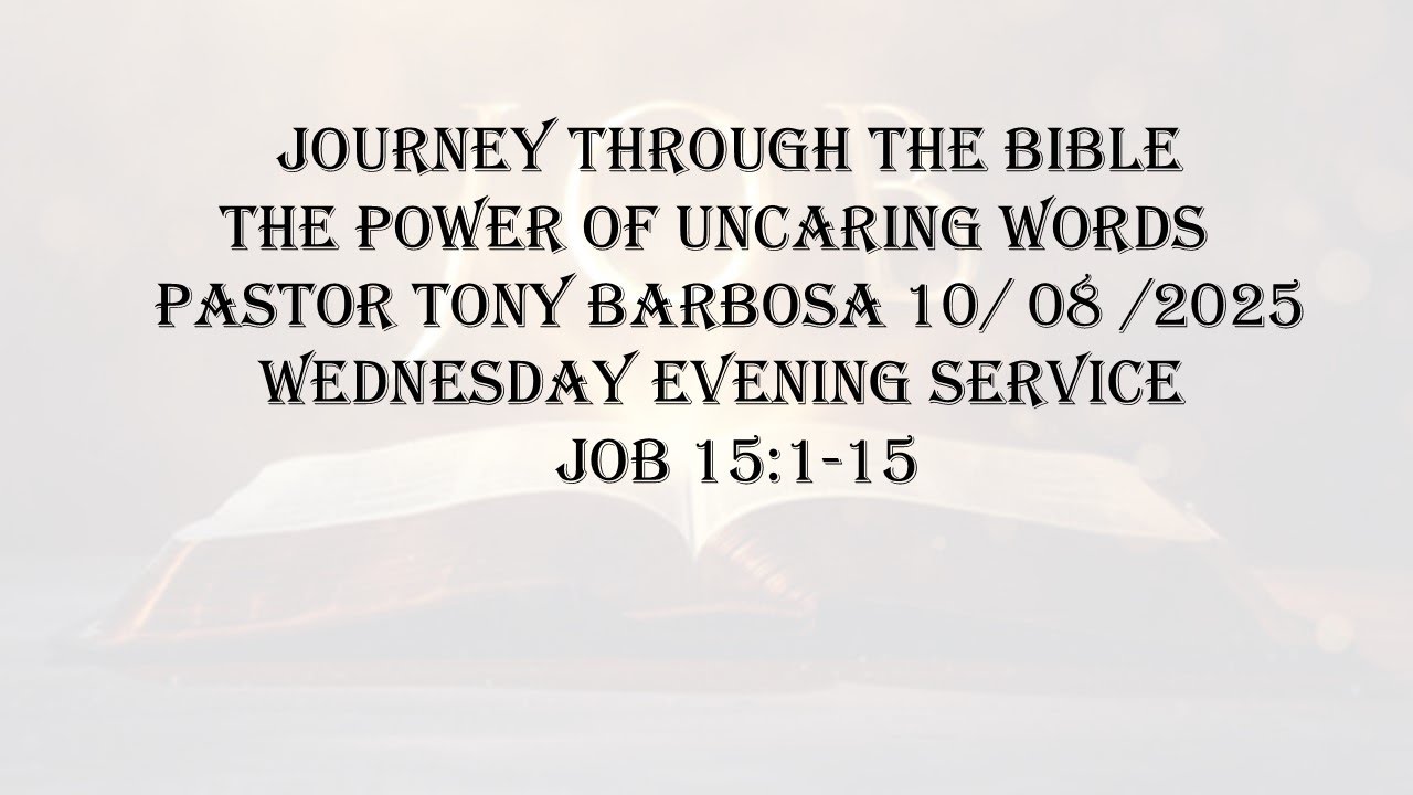 Journey Through The Bible : The Power Of Uncaring Words - YouTube