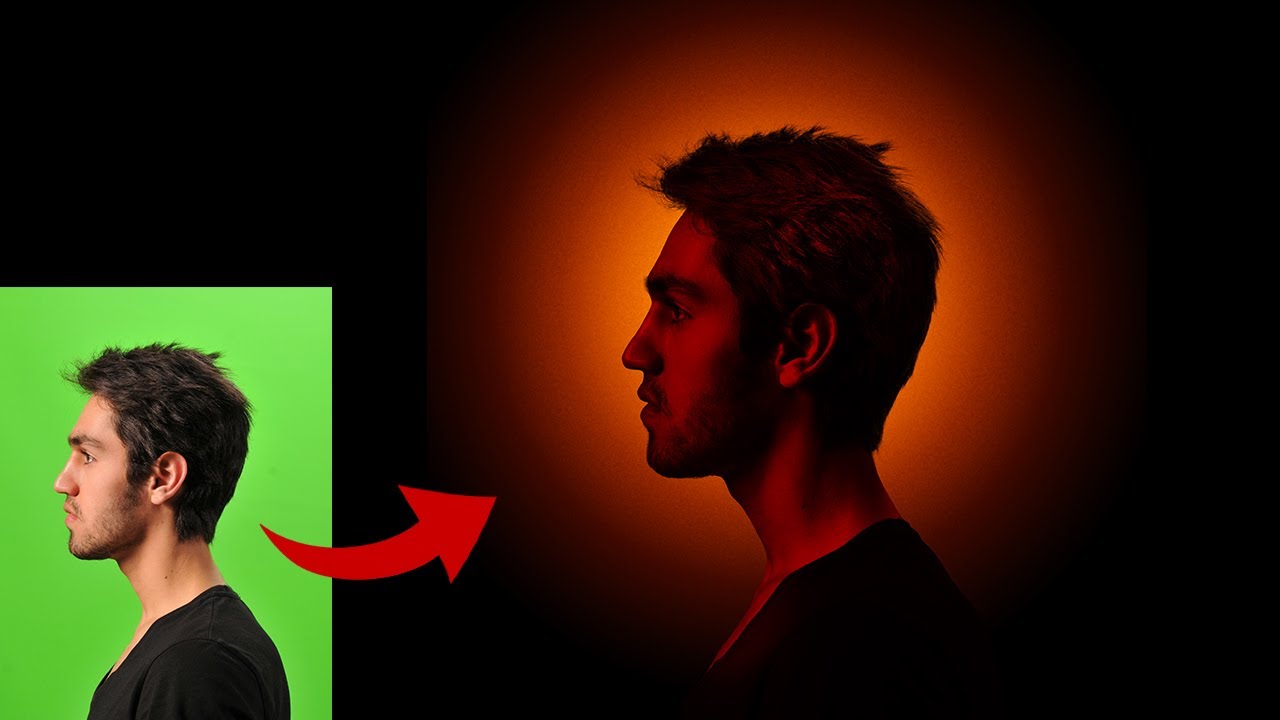 How to Make Creative Photo Portrait Red Black - Photoshop - YouTube