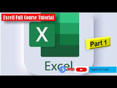 Excel full Course Tutorial - YouTube