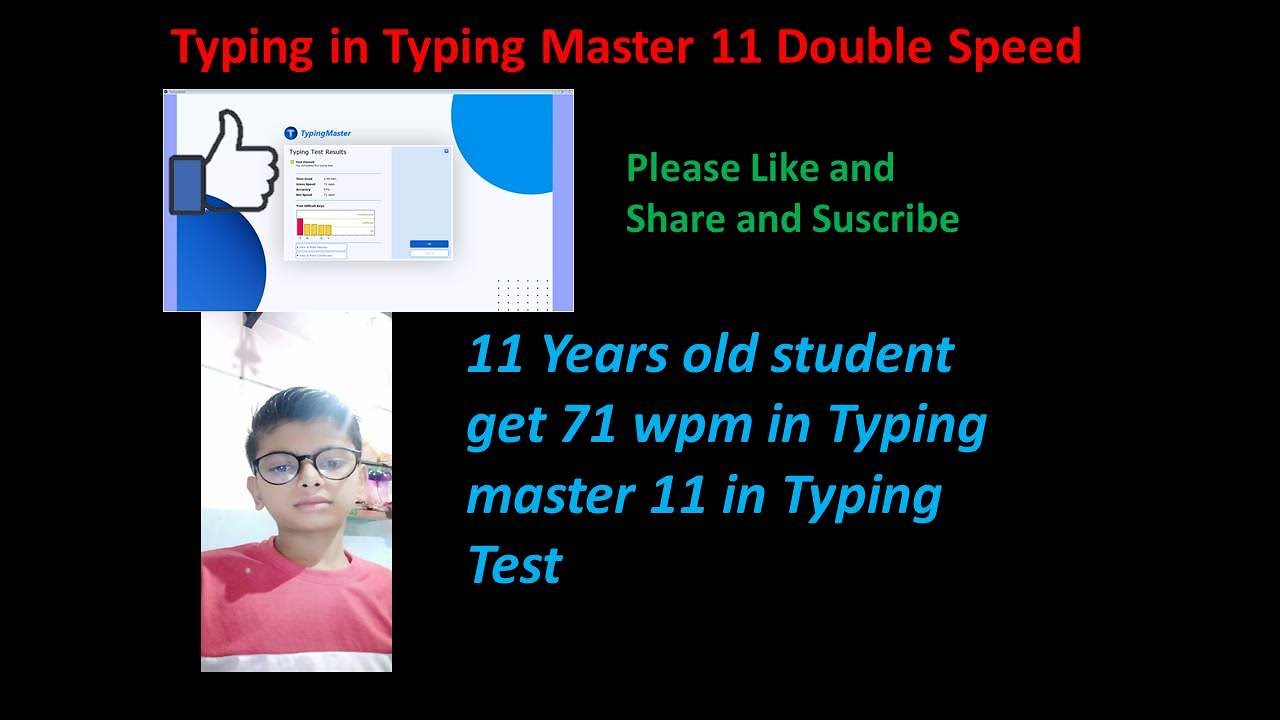 11 years old boy do typing test in typing master 11 and get 79 wpm ...