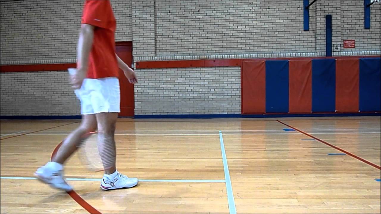 Badminton Footwork by Jimmy Lin, Part 2B: Front Court Backhand - YouTube