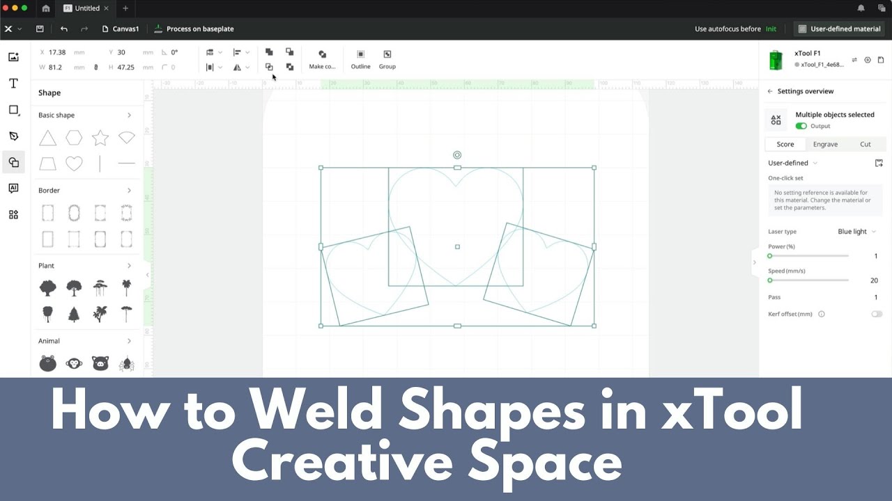 How to Weld Shapes in xTool Creative Space (Updated) - YouTube