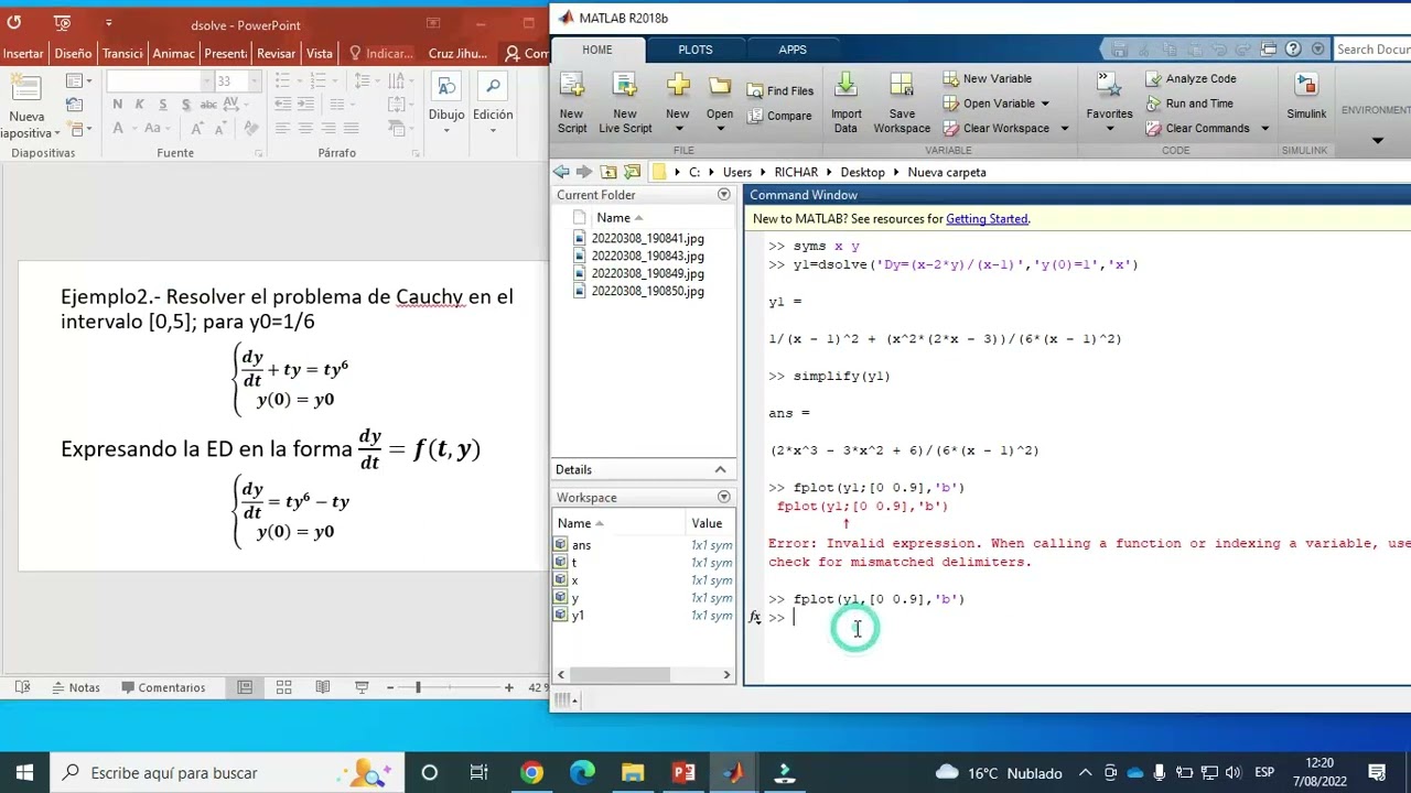 Dsolve En Matlab Youtube