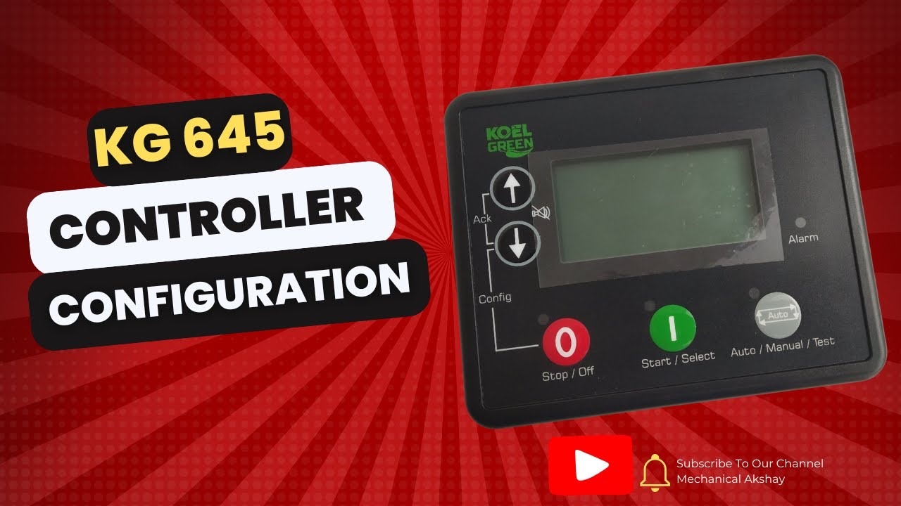 Kirloska KG645 Controller Operating and All Important Configuration ...