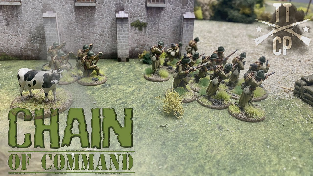Tabletop CP: Chain of Command Battle Report- Hasty Defense 1940 - YouTube
