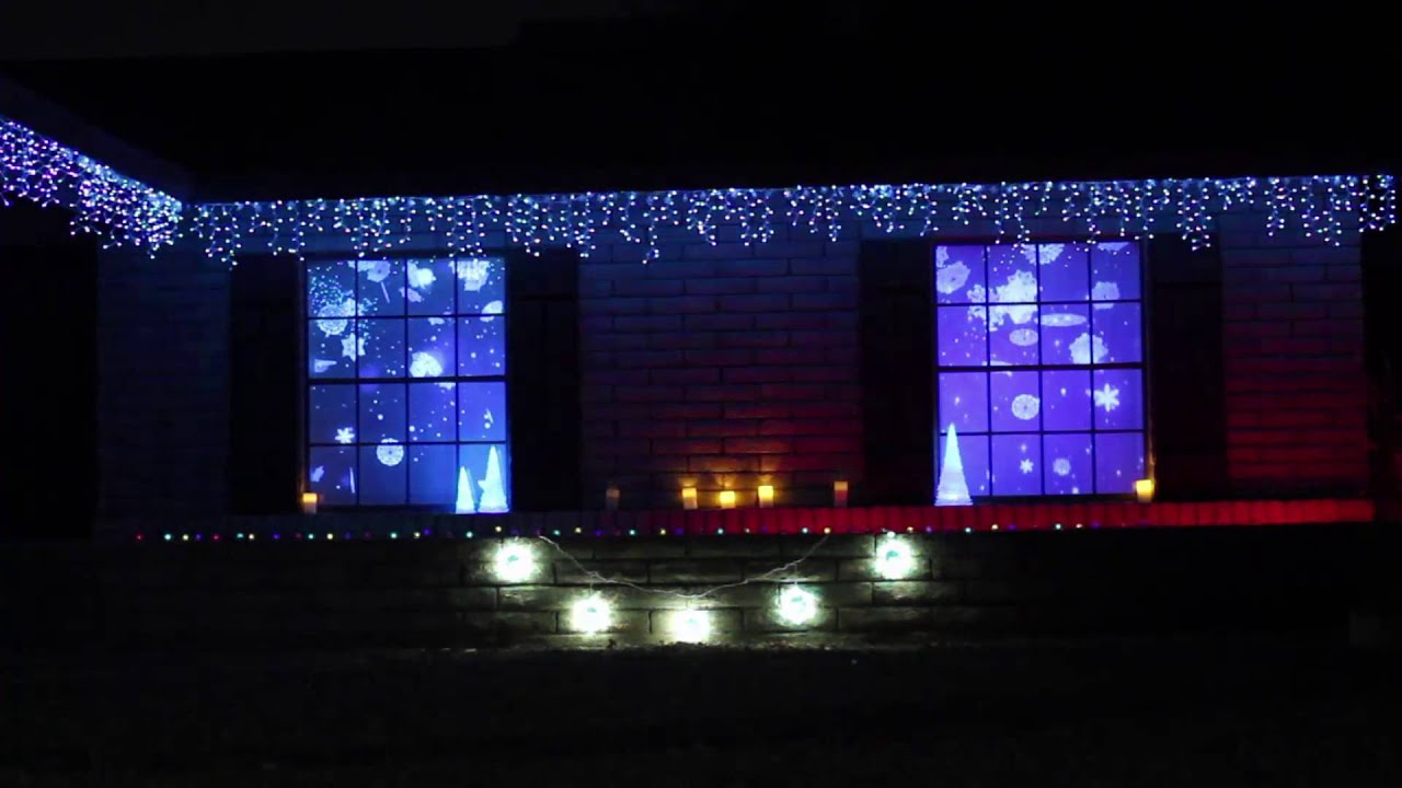 4K Holiday Window Projections - Let it Snow - YouTube
