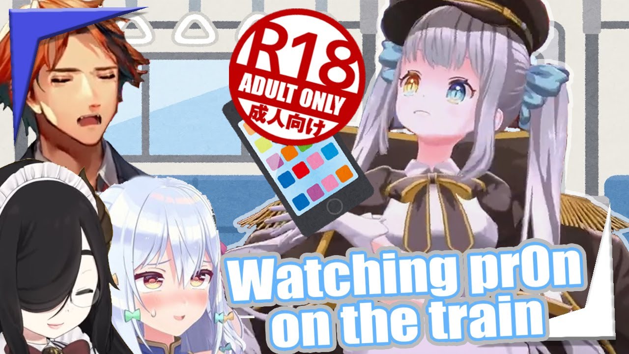 Kagura Mea, watching 🅿🆁0🅽 on the train【Vtubers EngSub】 - YouTube