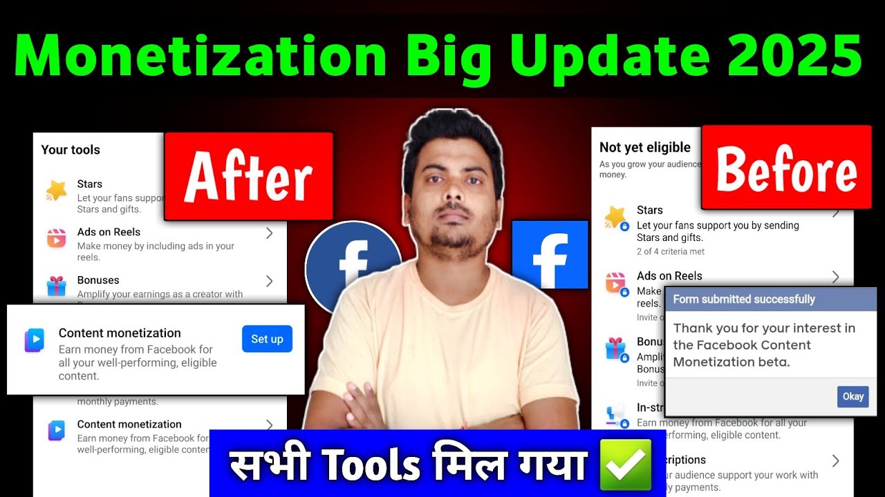 Facebook Monetization 2025 | Unlock 🔓 करें सभी Earning 🤑 Tools ...