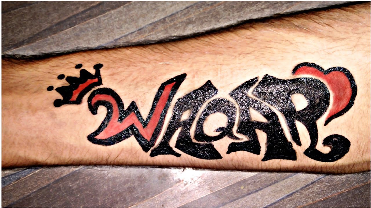 tattoo art name for waqaR | tattoo art by nomi - YouTube