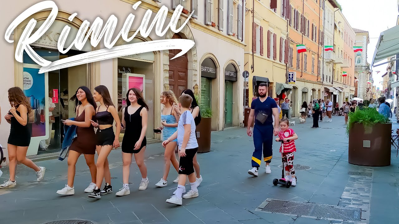 HAPPY RIMINI . Italy - 4k Walking Tour around the City - Travel Guide ...