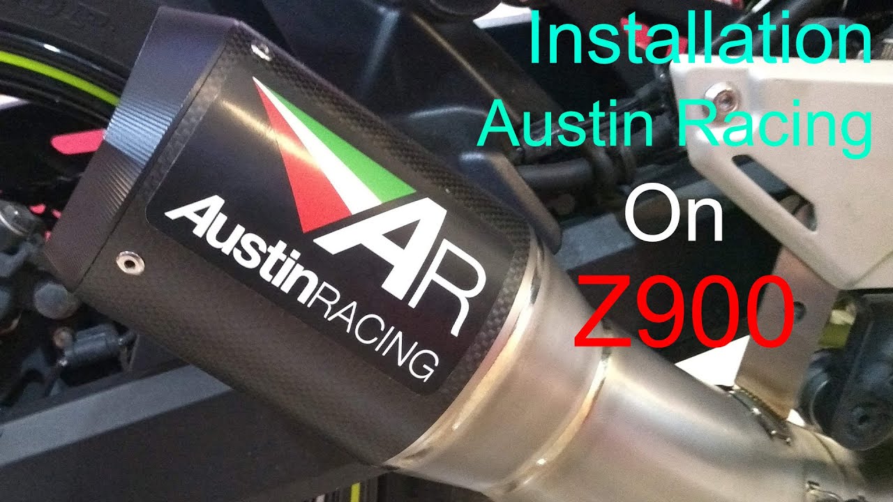 Installation of Austin Racing slip-on on Kawasaki Z900 - YouTube