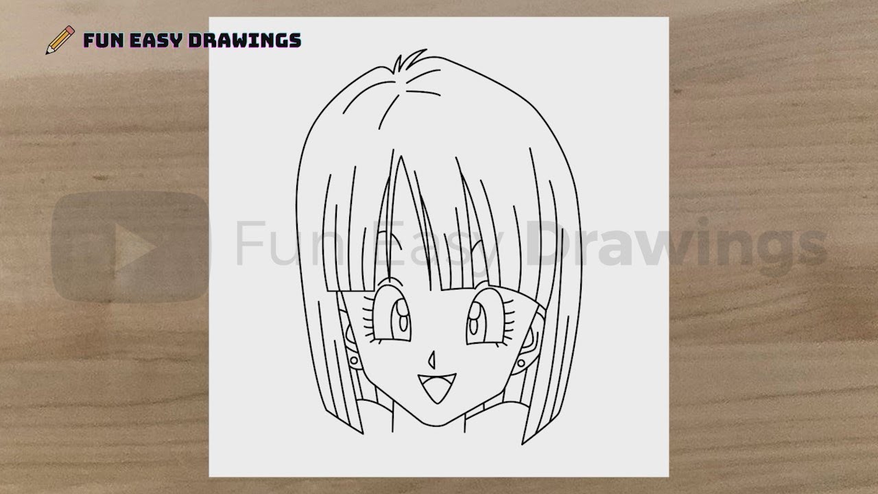 How to Draw Bulma Easy - Dragon Ball @funeasydrawings #dragonball # ...