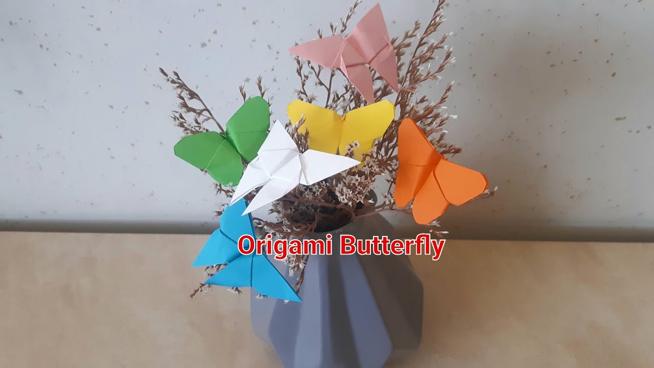 How to make a origami butterfly - YouTube