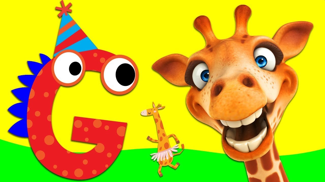 Aprendendo Animais em Inglês - G - GIRAFFE l Pronúncia de Palavras em Inglês -Inglês Infantil ...