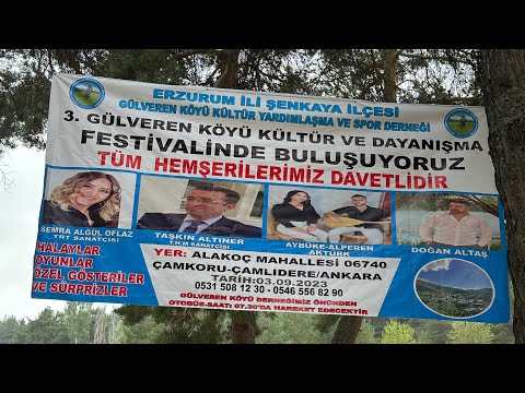 Ankara Kızılcahamam Çamkoru GÜLVEREN  (eznos) köyü 2023 festivali Erzurum şenkaya