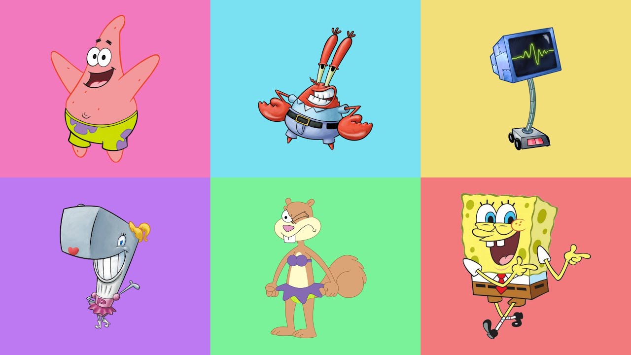 SpongeBob SquarePants! Patrick, Mr. Krabs, Karen, Pearl, Sandy ...